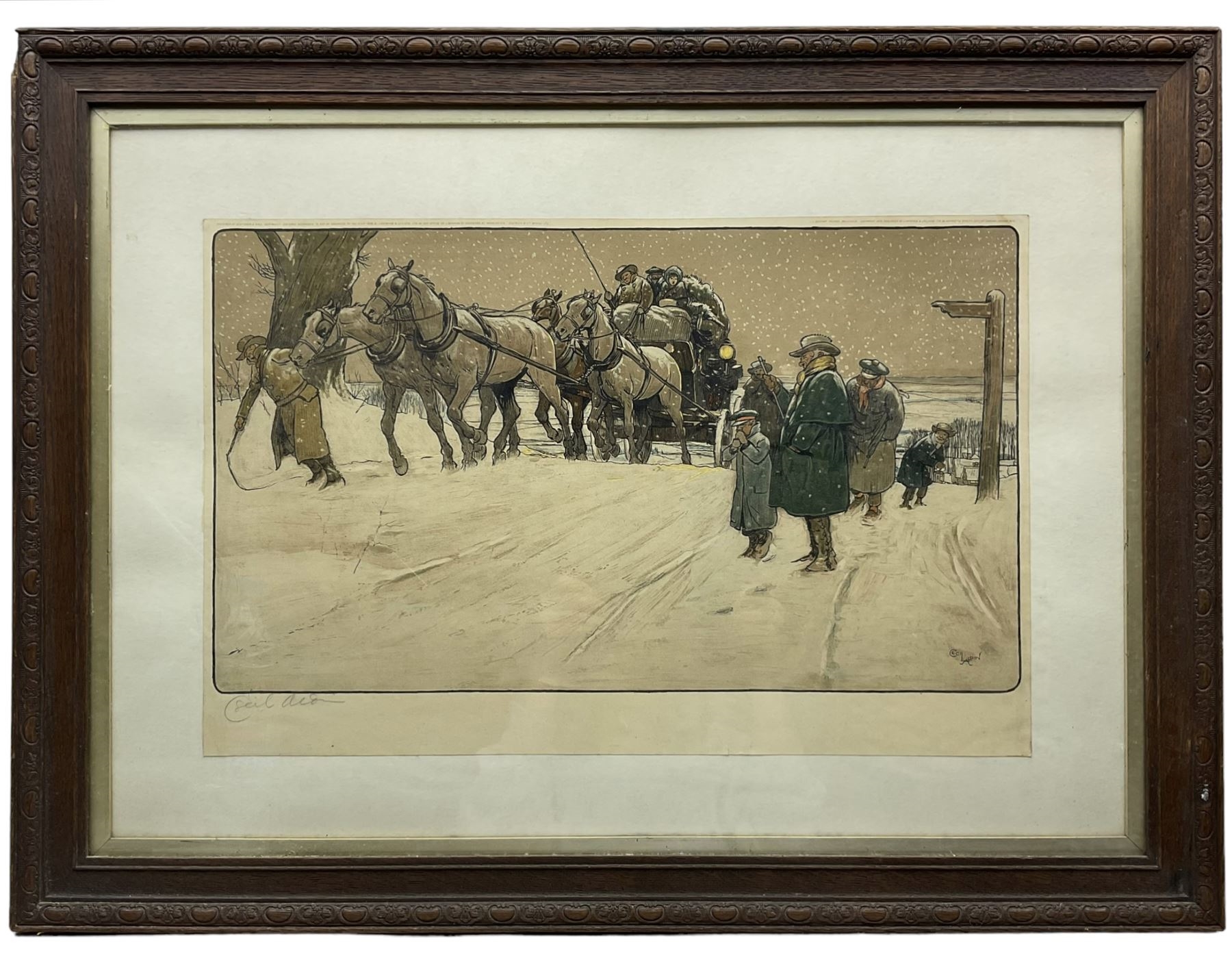 Cecil Aldin | The Christmas Coach' and 'The Arrival at the Inn | MutualArt
