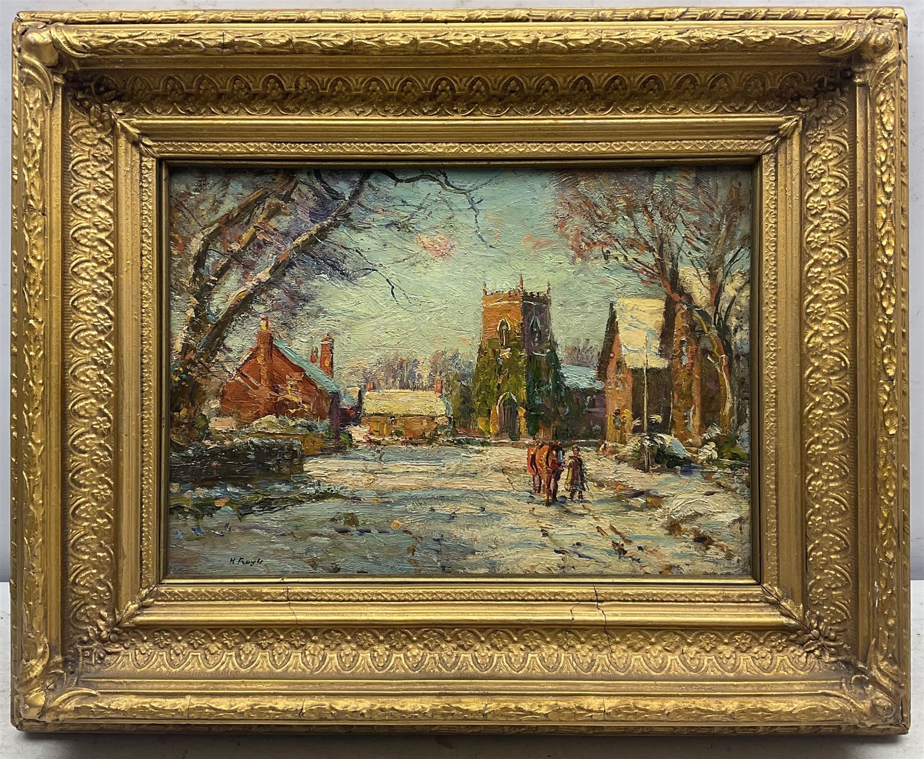 Herbert Royle | Snow in a Wharfedale Village | MutualArt