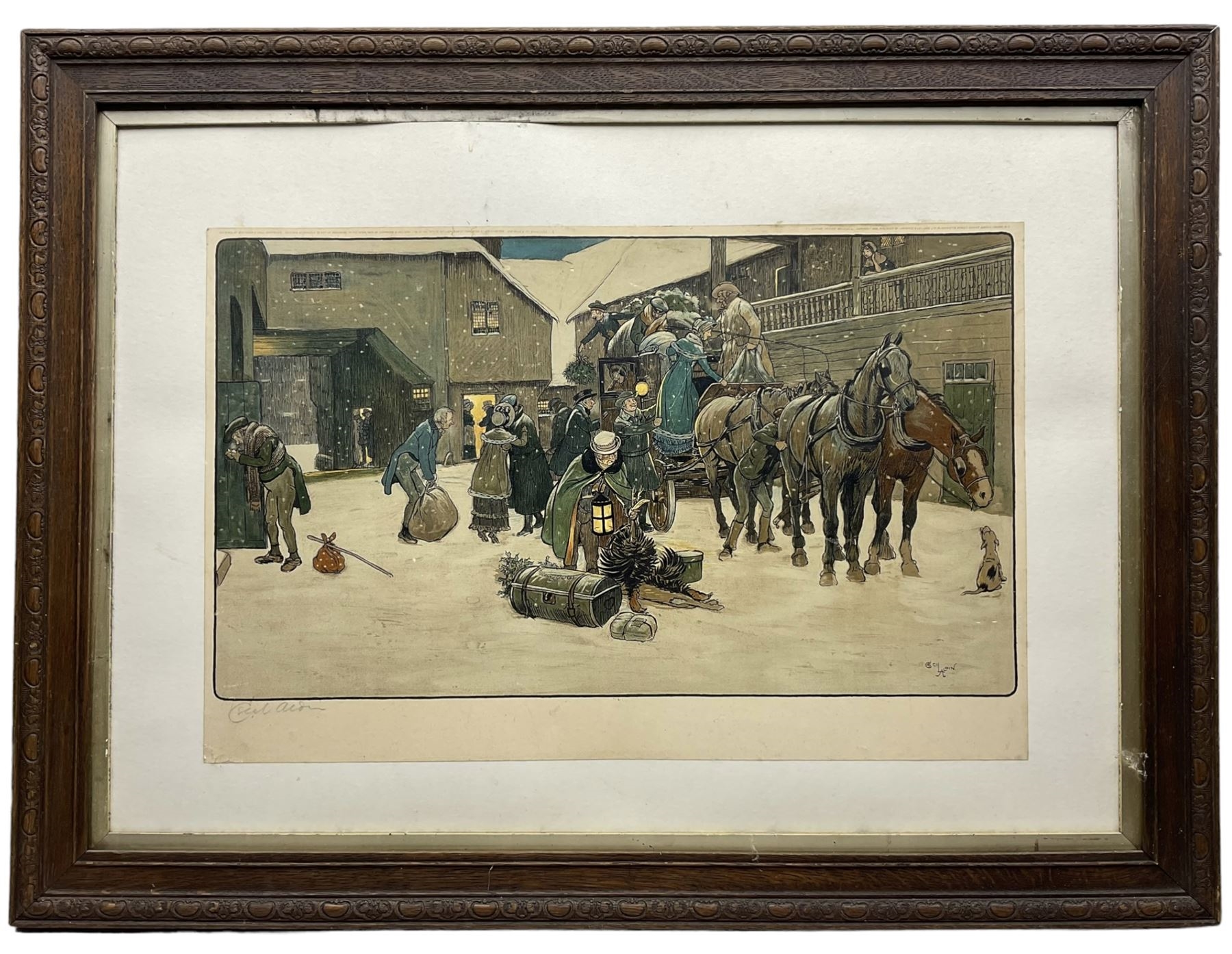 Cecil Aldin | The Christmas Coach' and 'The Arrival at the Inn | MutualArt