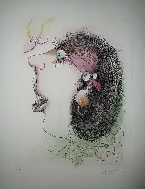 André François | The battle of Trafalgar (illus. for The Art of Mickey ...