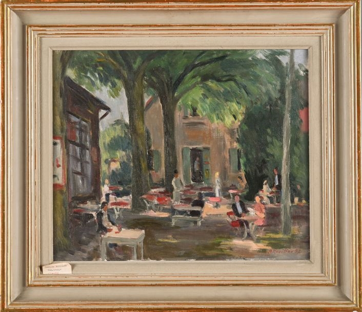 Armand Henri Rouiller | Café in Troinex, 1952 (1952) | MutualArt