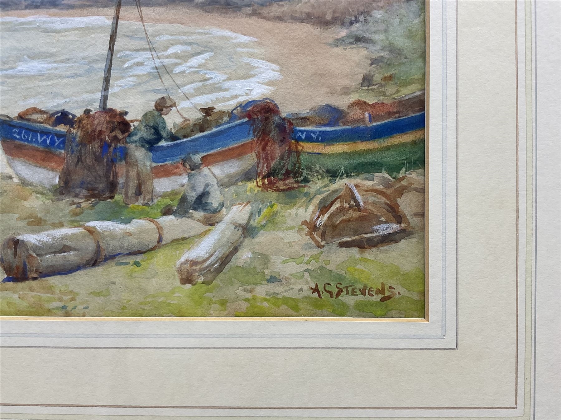 Albert George Stevens | Whitby Cobles at Runswick Bay (2008) | MutualArt