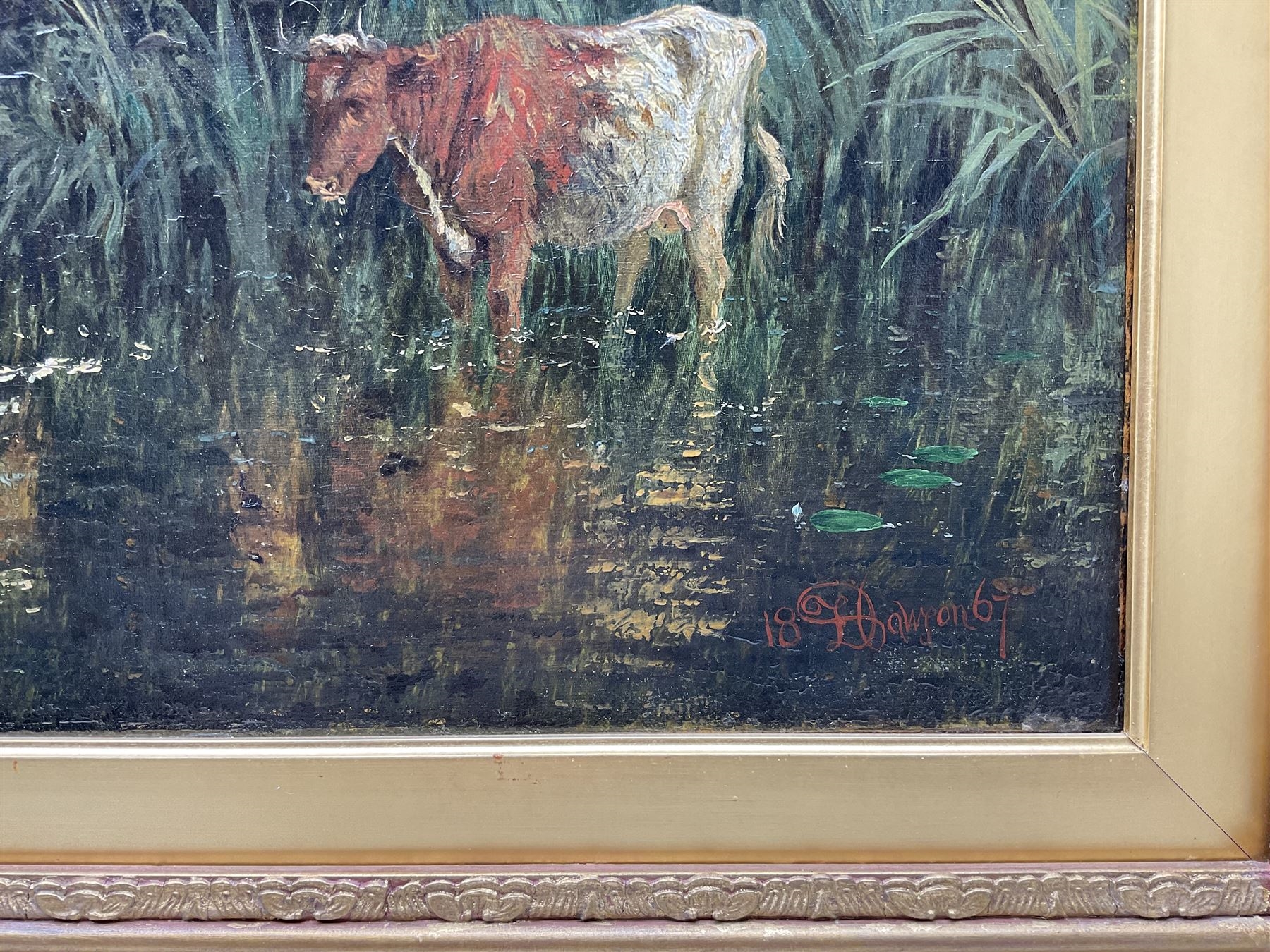 Henry Dawson | Cattle Watering (1867) | MutualArt
