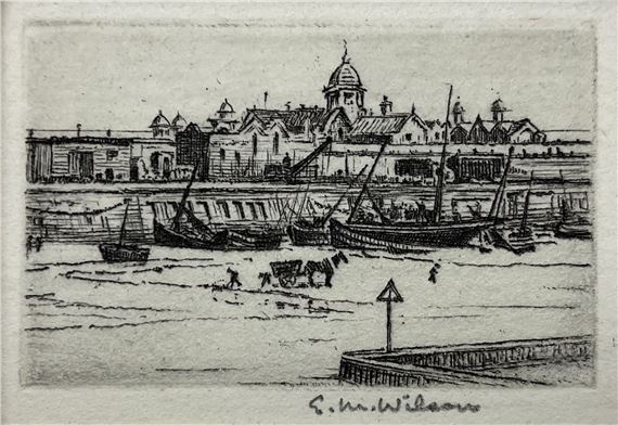 Eli Marsden Wilson | Low Tide Margate Harbour (1922) | MutualArt