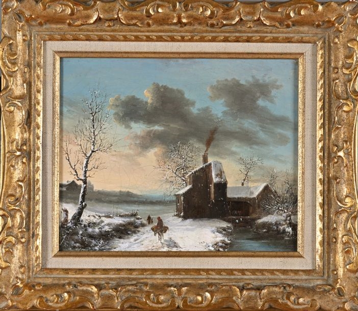 Louis-Claude Malbranche | Halte nocturne de voyageurs dans un paysage ...