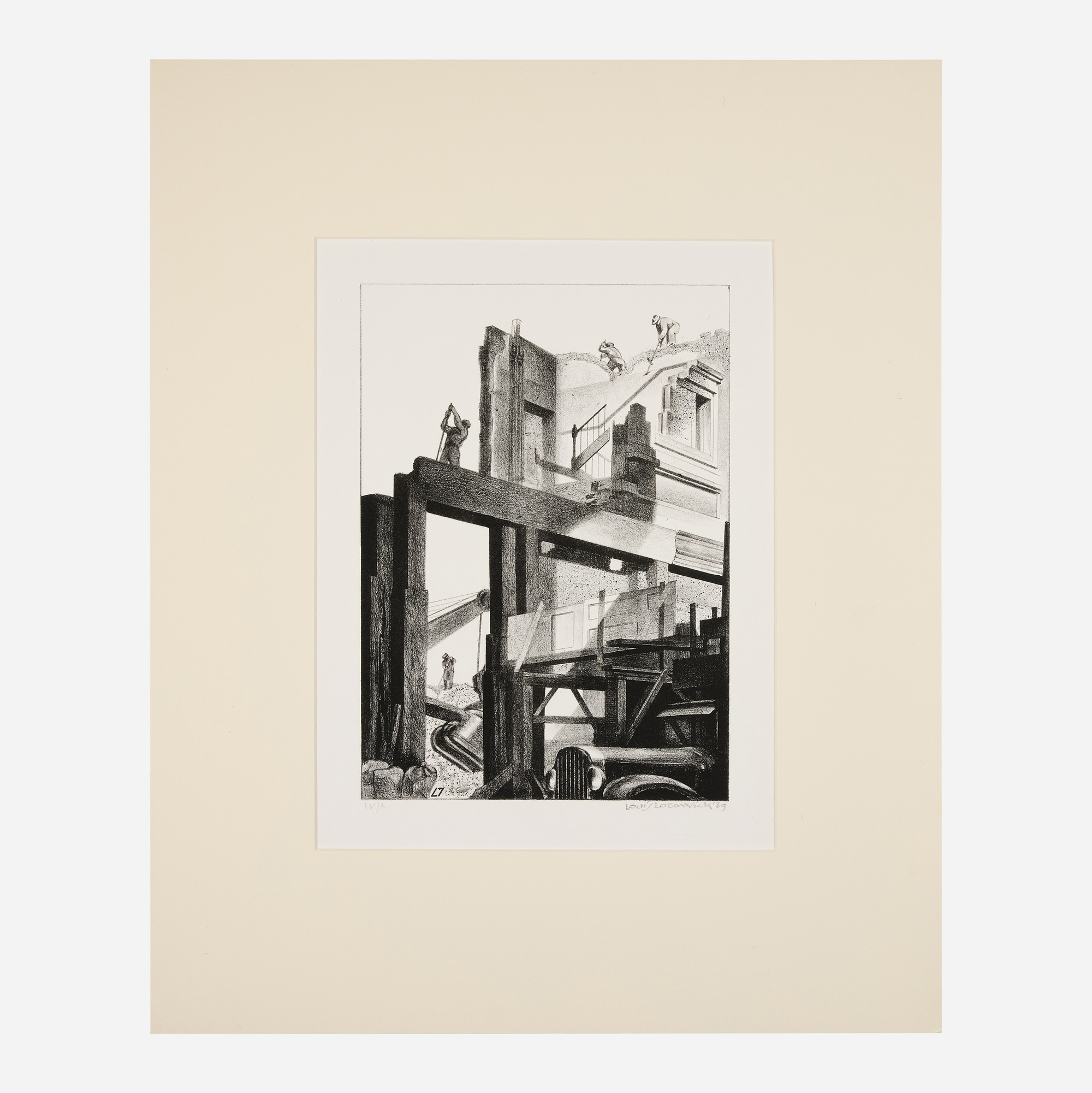 Louis Lozowick | Slum Clearance (Demolition (1939) | MutualArt