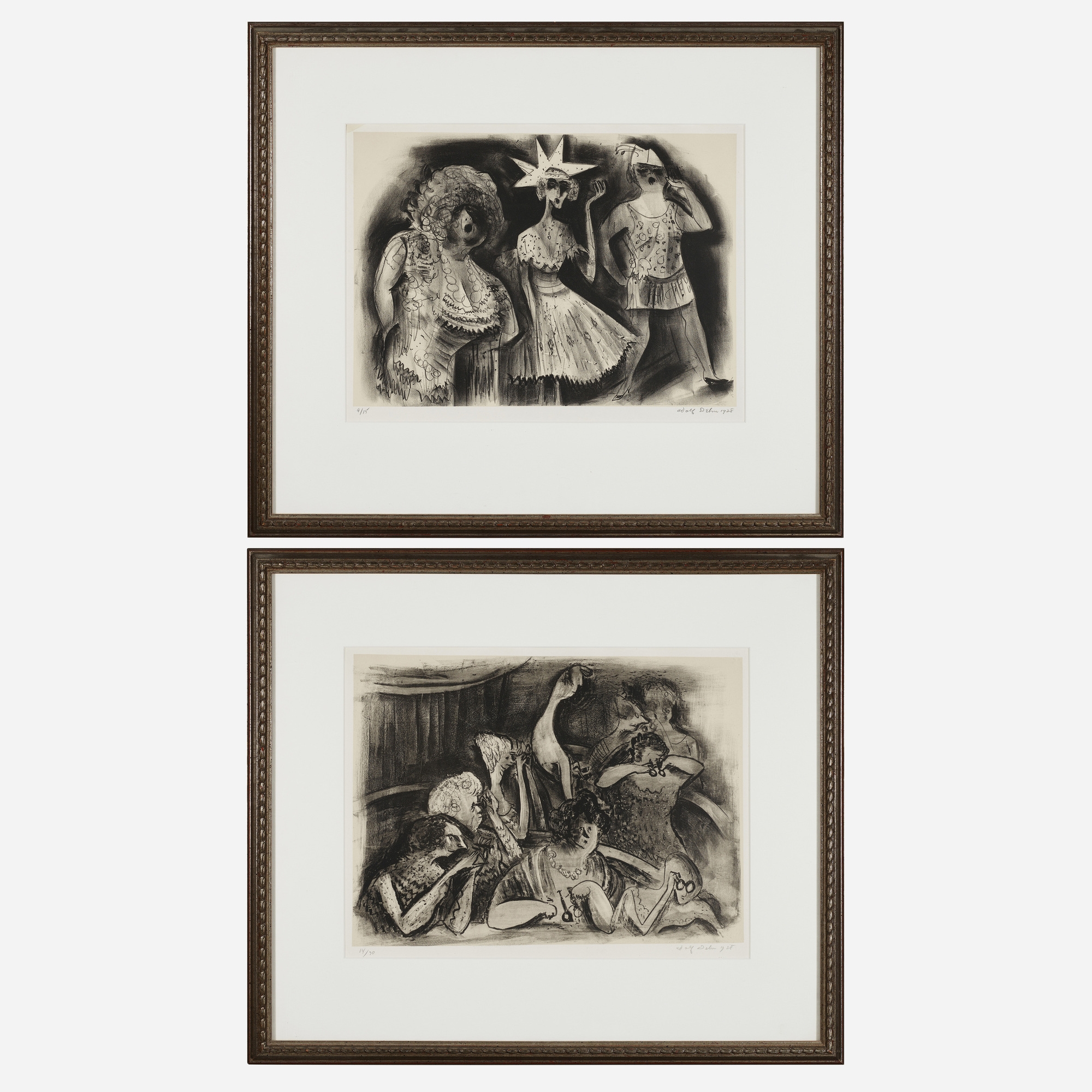Adolf Dehn | Three Songsters; Entracte (Nine Women at the Opera) (two ...