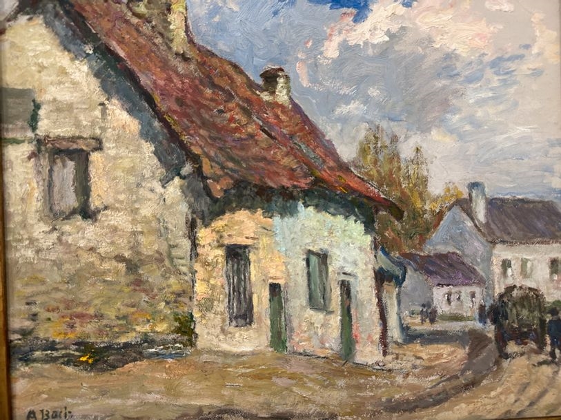 Anna Boch | Entrance to busy farm (1886) | MutualArt