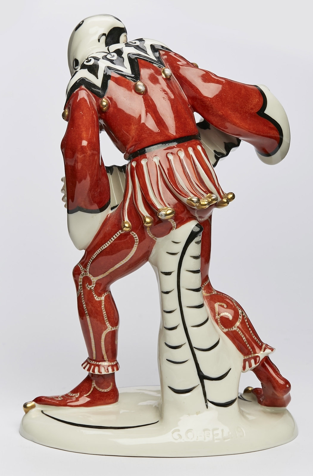 Erté | Harlekin mit Ziehharmonika, Art Deco, Schwarzburger Werkstätten ...