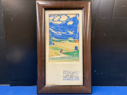 Wilhelm Pfeiffer | Fritz Wilhelm Pfeiffer Watercolor Landscape (1912 ...