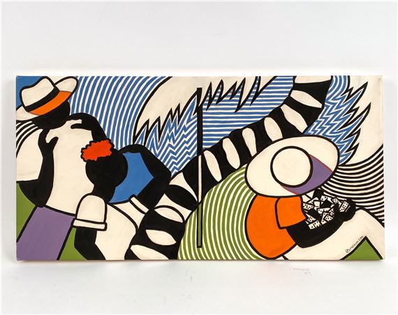 Lynne Bernbaum | LYNNE BERNBAUM (B 1954) ACRYLIC ON CANVAS ABSTRACT ...