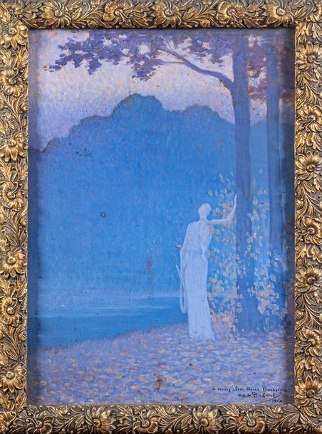 Alphonse Osbert | Muses Devant un Lac, Soleil Levant | MutualArt