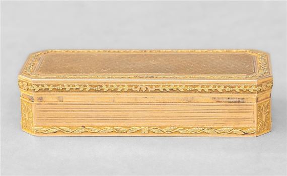 Swiss School, 18th Century | Rectangular box with cut sides in yellow ...