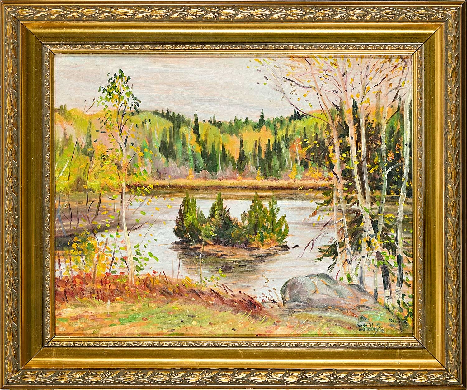 Kenneth Gordon | Moth Lake in Autumn (1978) | MutualArt