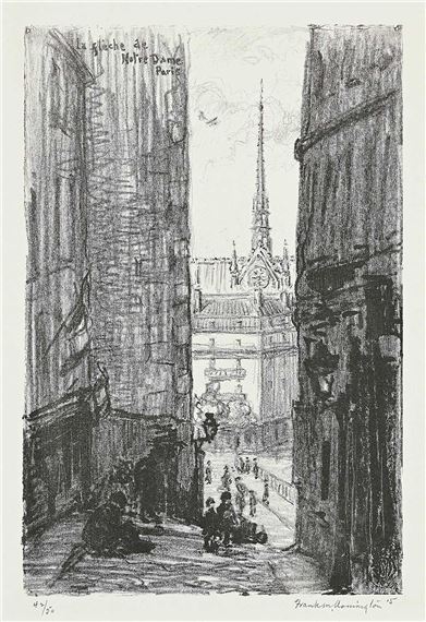 Frank Milton Armington | La Fleche de Notre-Dame, Paris (1915) | MutualArt