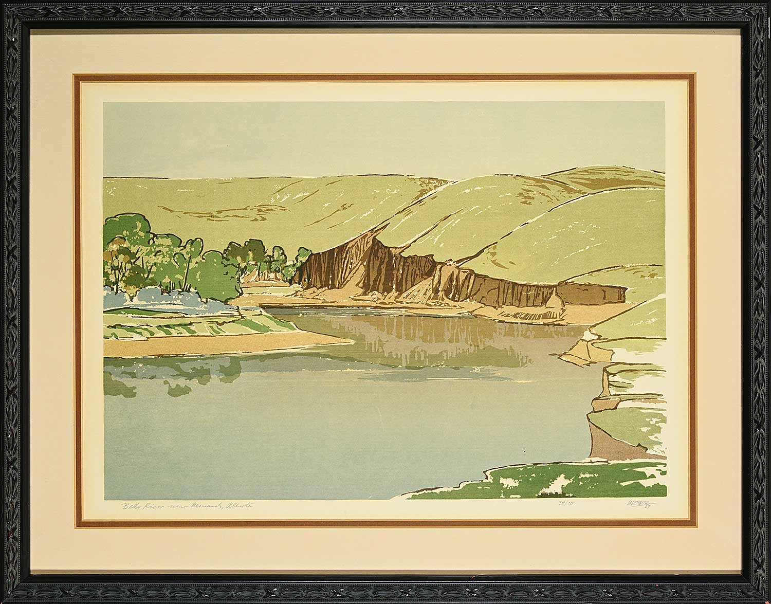George Weber | Belly River Near Monarch, Alberta #34/70 (1967) | MutualArt