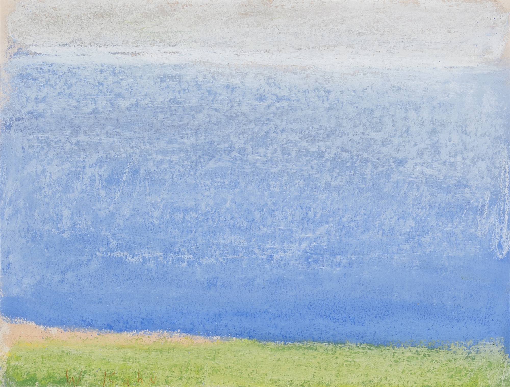 Wolf Kahn | End of a Woodland Pond (2007) | MutualArt