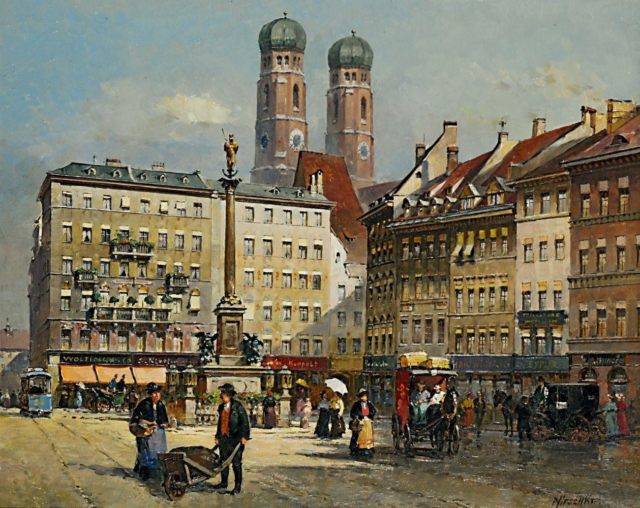 Detlev Nitschke | Auf dem Marienplatz | MutualArt