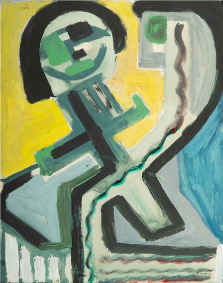 Jack Faxon | Jack Faxon (American, 1936-2020) Gouache Abstract in ...