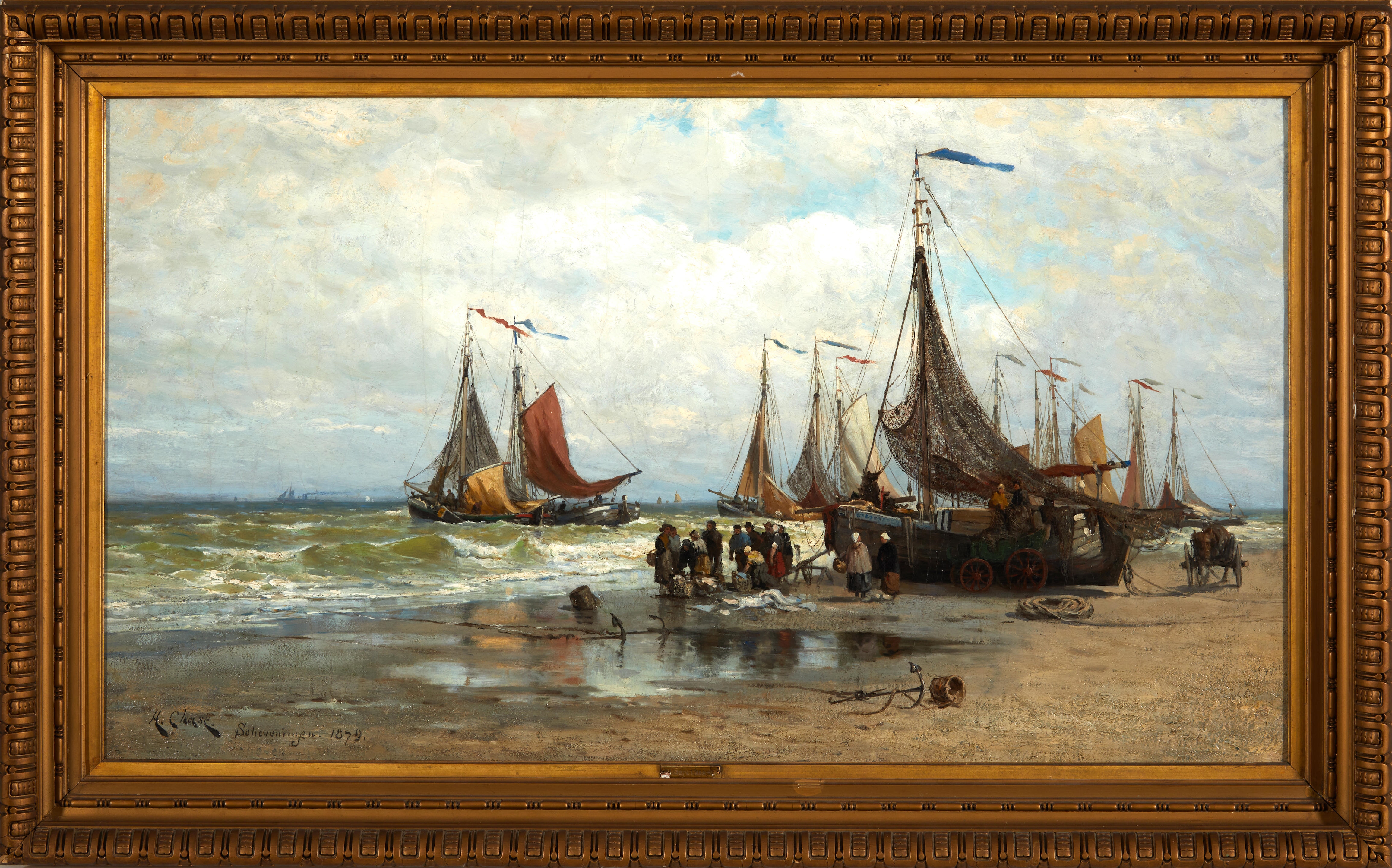 Harry Chase | Herring Fishermen on the Beach, Scheveningen (1879 ...
