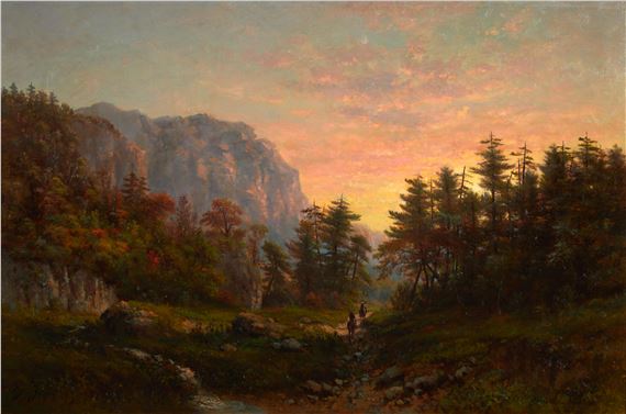 George Frank Higgins | Sunset Trail Ride, Yosemite | MutualArt