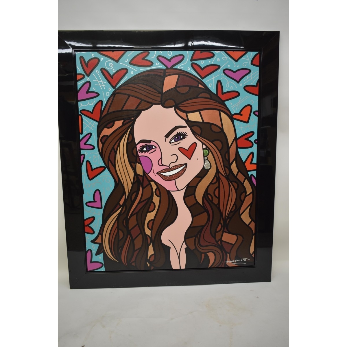 Romero Britto | Portrait of Orianne Collins (2016) | MutualArt