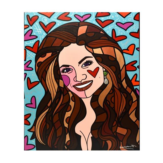 Romero Britto | Portrait of Orianne Collins (2016) | MutualArt