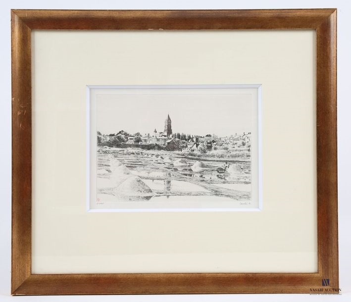 Pierre Courtois | COURTOIS Pierre (1936) View of the salt marshes ...