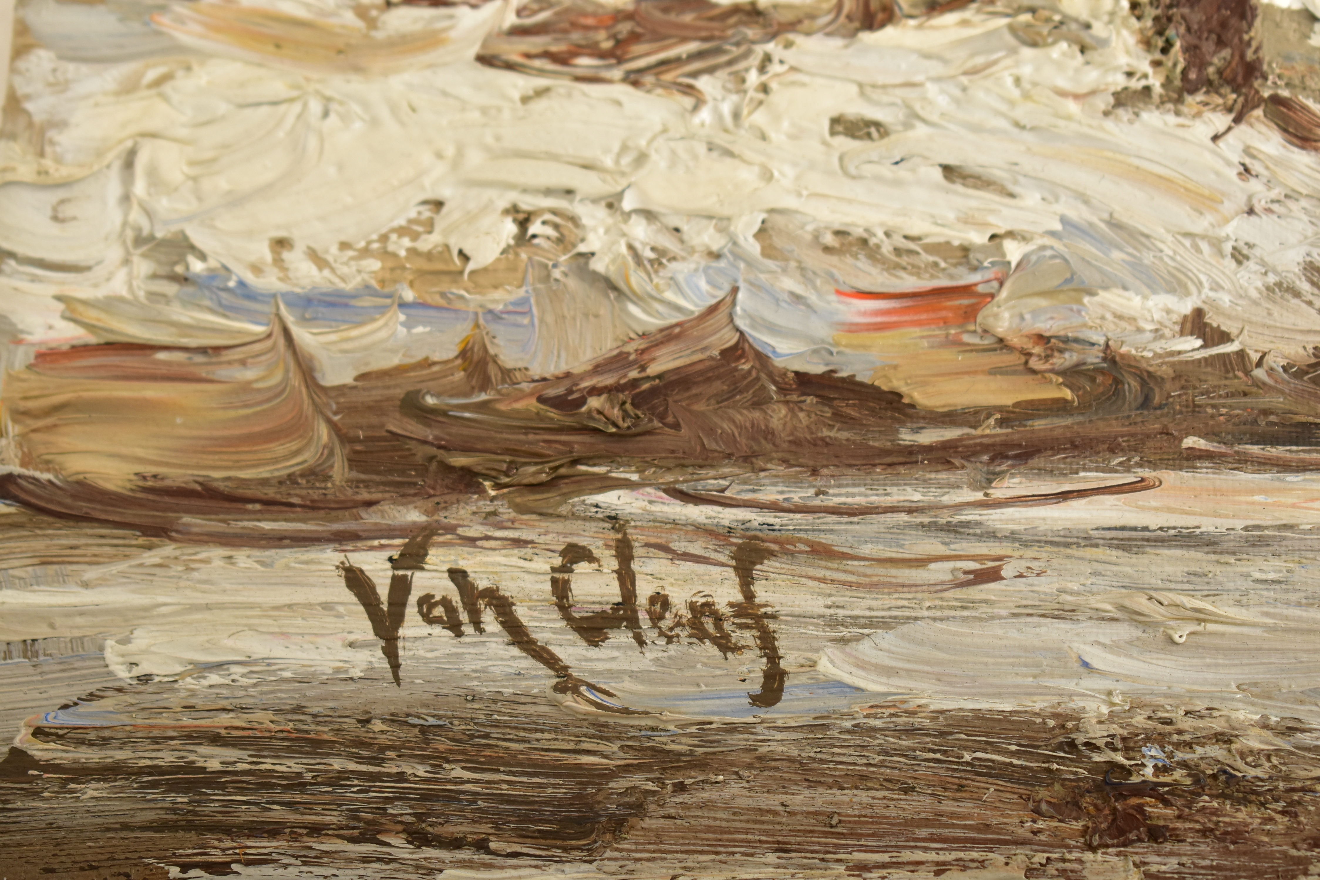 Théo van Cleef | PAIR OF OIL ON CANVAS SNOWSCAPE PAINTINGS (20th ...