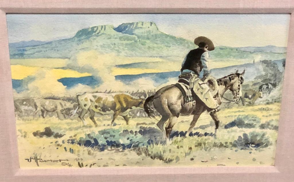 John Hampton | Apaches Attacking The Prescott Stage | MutualArt