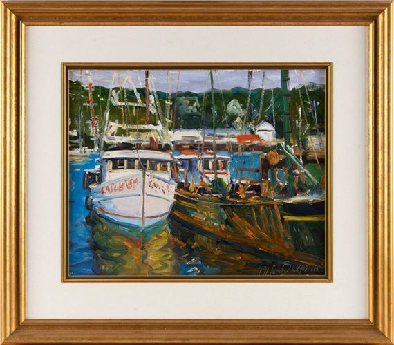Paul Berger | Docked fishing boats | MutualArt