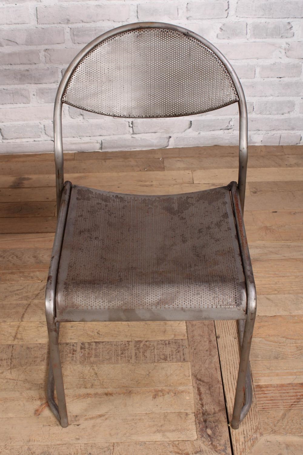 Mathieu Matégot | 4 MATEGOT STYLE STACKING CHAIRS | MutualArt