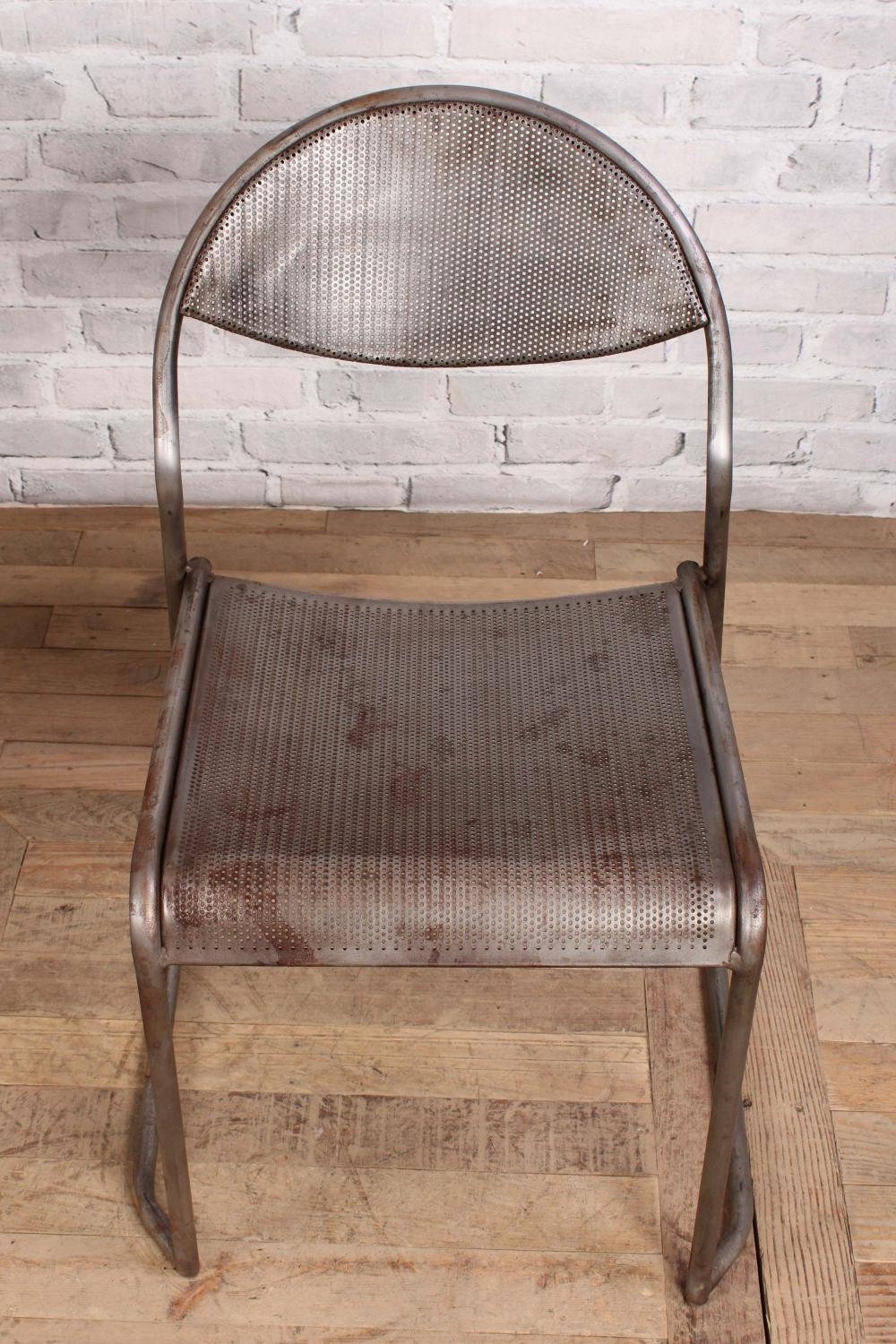 Mathieu Matégot | 4 MATEGOT STYLE STACKING CHAIRS | MutualArt