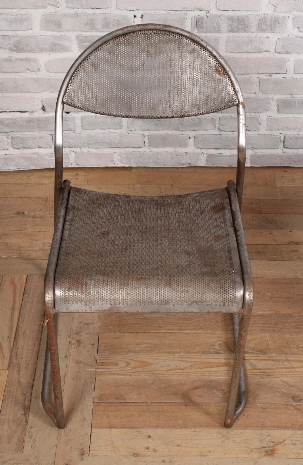 Mathieu Matégot | 4 MATEGOT STYLE STACKING CHAIRS | MutualArt