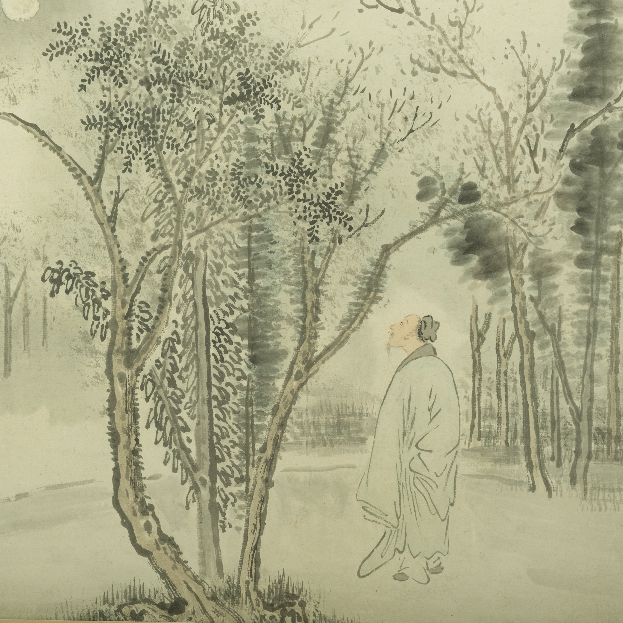 He Chong | A Chinese painting of a scholar in moonlight, by He Chong ...