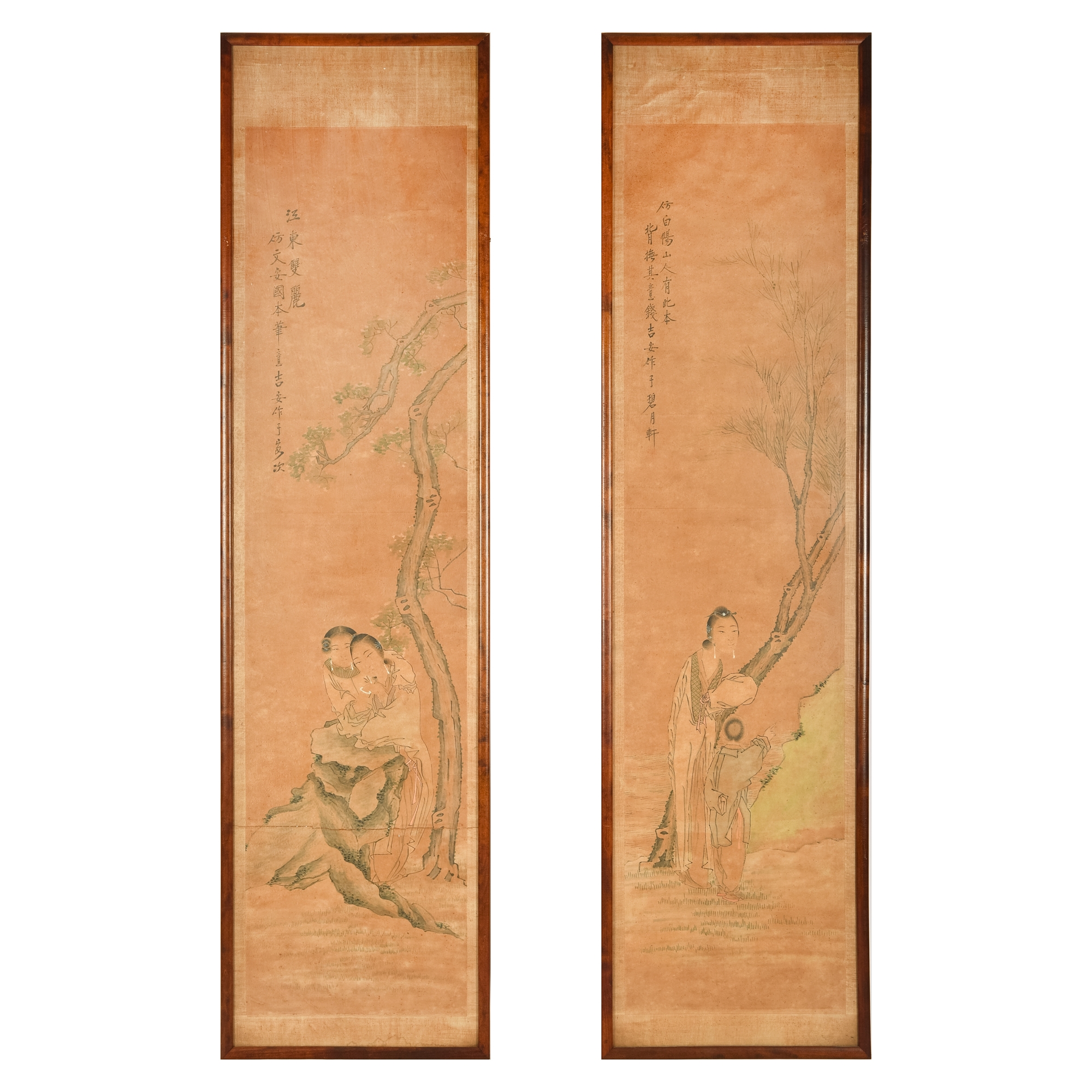 Qian Xian Jian | A pair of Chinese ‘court lady’ paintings, by Qian Jian ...