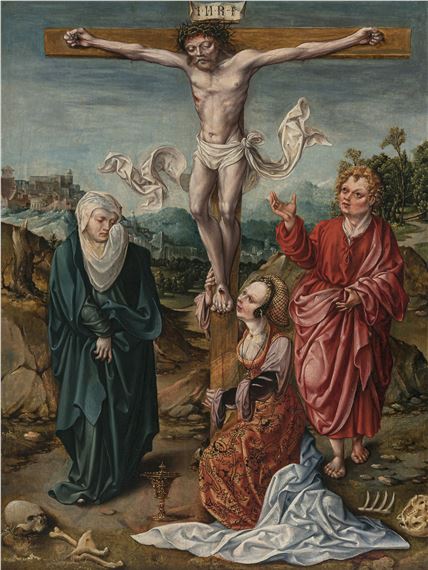 Flemish School, 16th Century | Triptych with the Crucifixion of Jesus (1990) | MutualArt