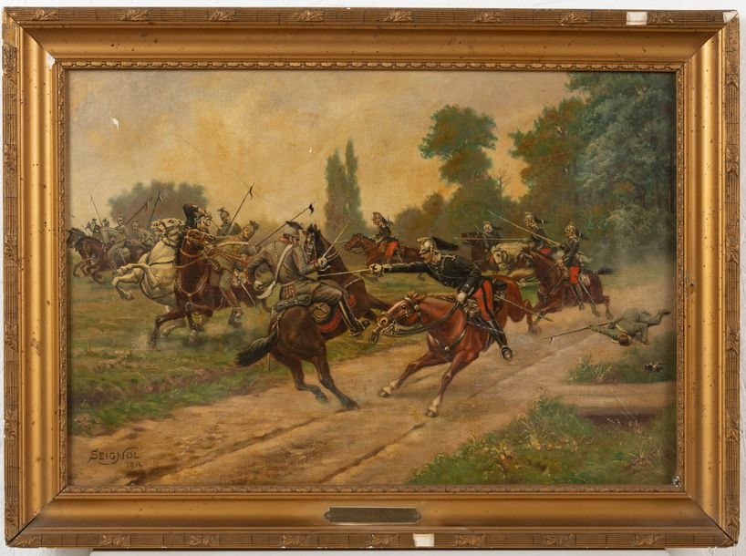 Claudius Seignol | Combat de cavalerie (1914) | MutualArt
