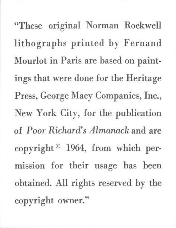 Norman Rockwell | NORMAN ROCKWELL - POOR RICHARD'S ALMANACK SUITE ...