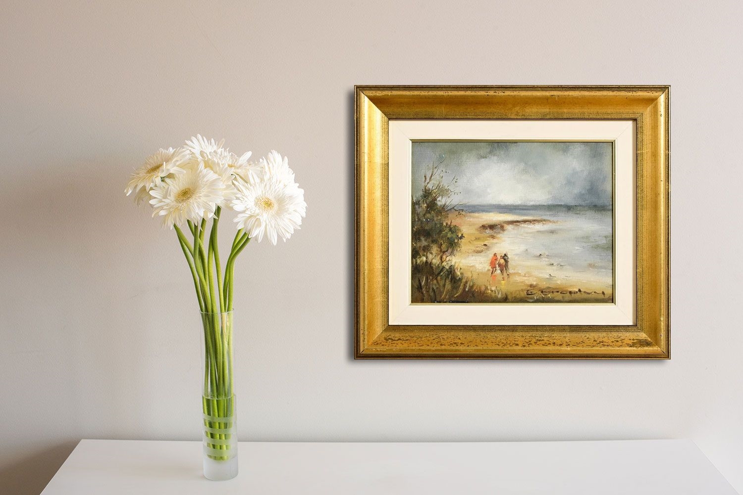 Elizabeth Brophy | Figures Walking on a Beach | MutualArt