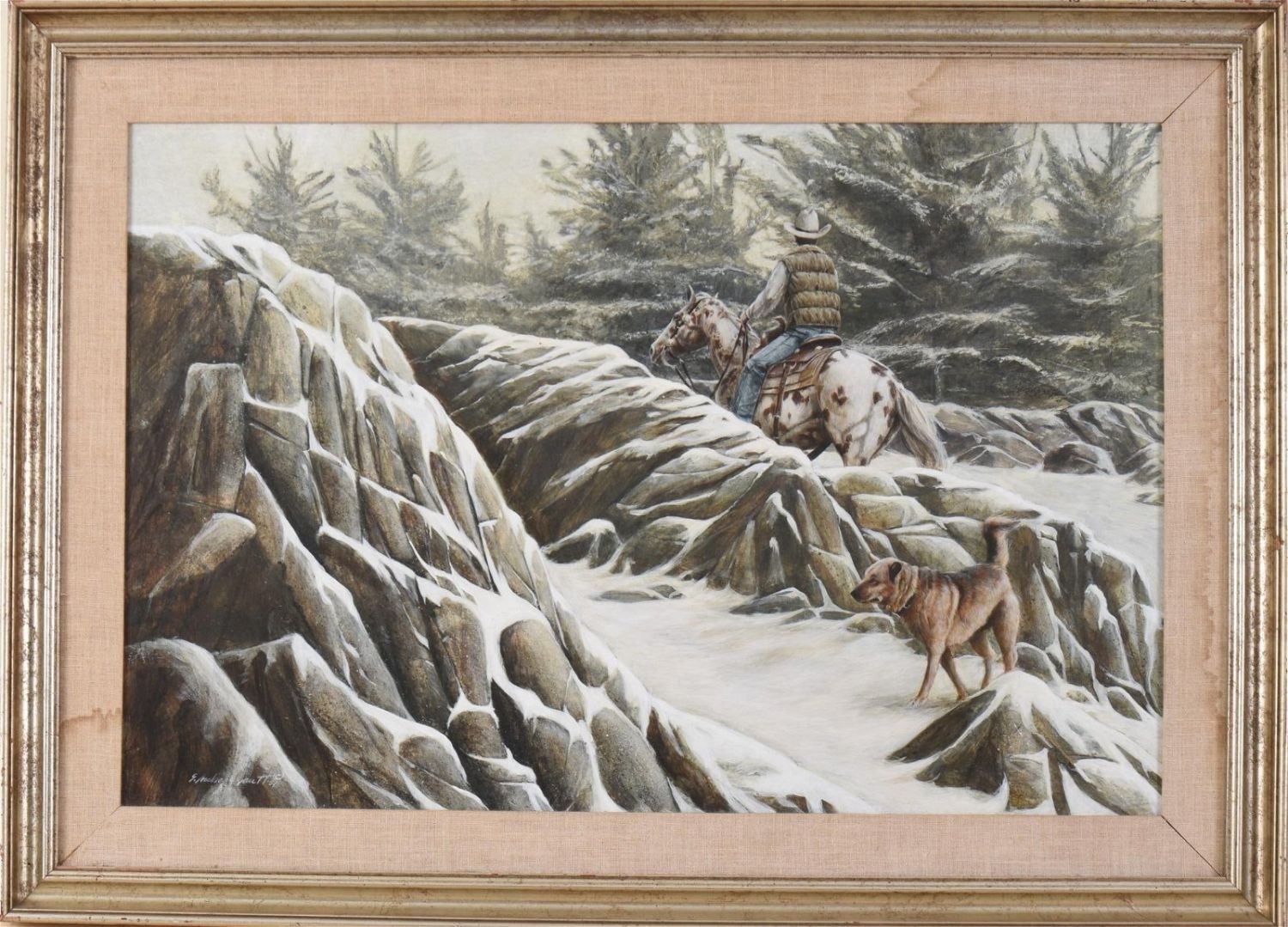 Gilles Archambault | GILLES ARCHAMBAULT SNOWY LANDSCAPE PAINTING (1987 ...