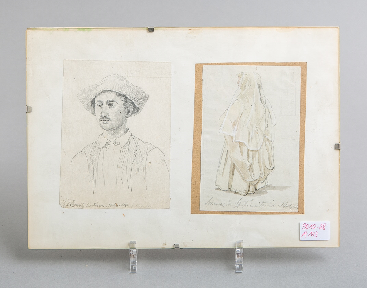 Gustav Friedrich Papperitz | 2 Zeichnungen/Studien (1851) | MutualArt