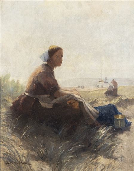 German Grobe | Sitzende am Strand (1938) | MutualArt