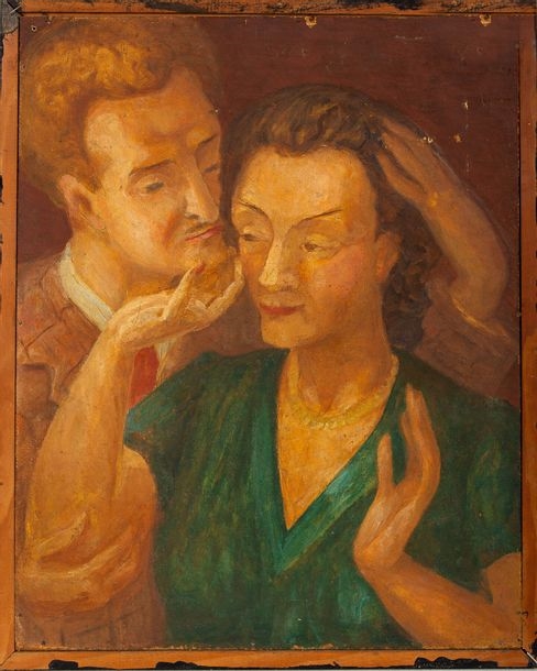 Pierre Roux | Femme nue et couple. | MutualArt
