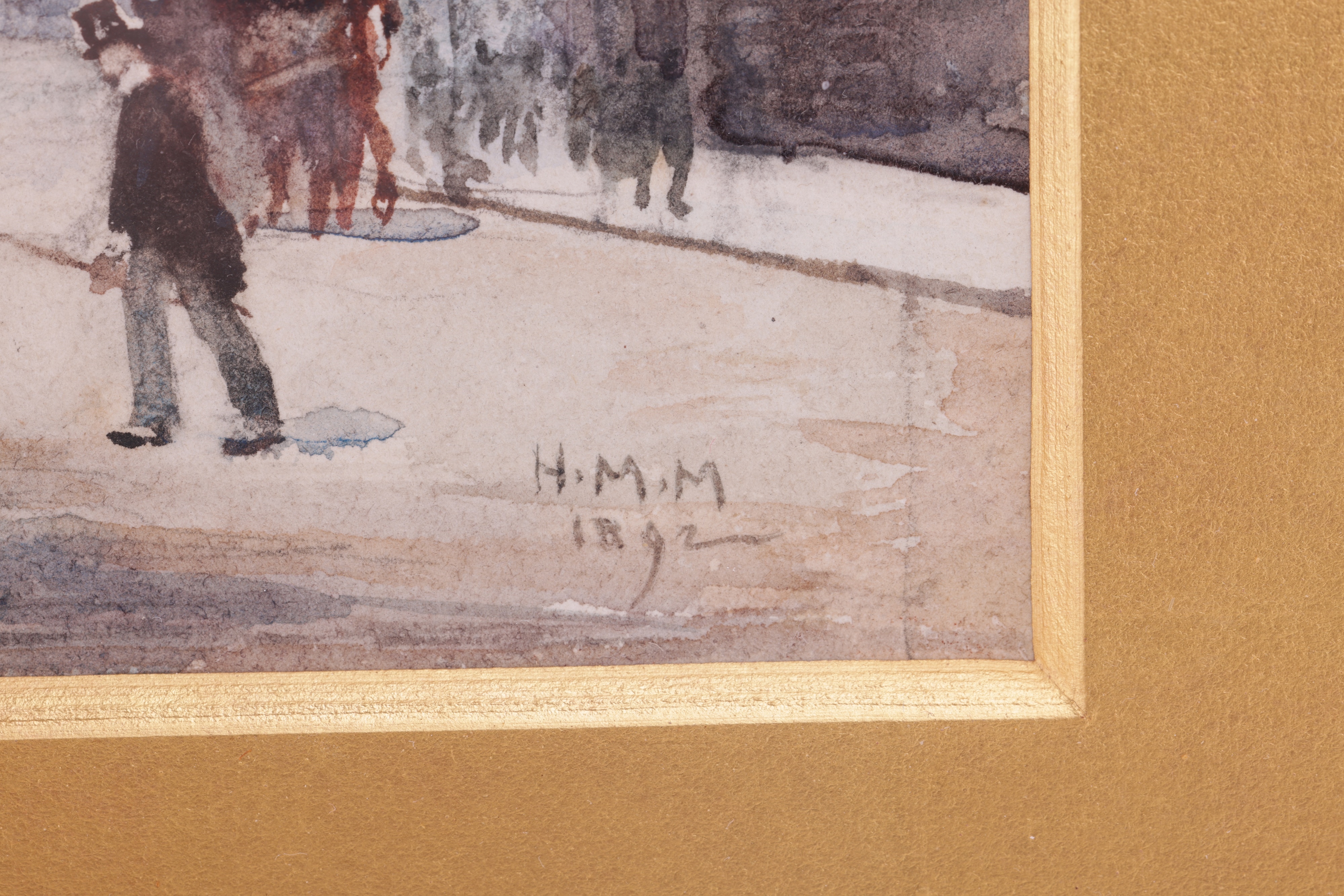 Herbert Menzies Marshall | London street scene (1892) | MutualArt