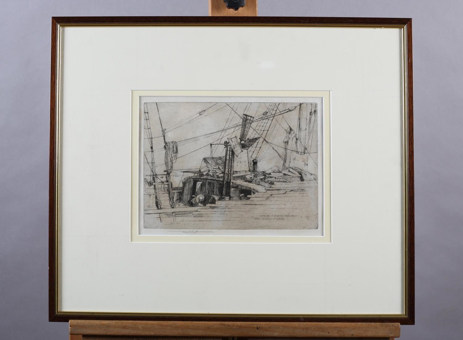 Frank Short | 'Dinner-time on board the timber barque 'Marie' unloading ...