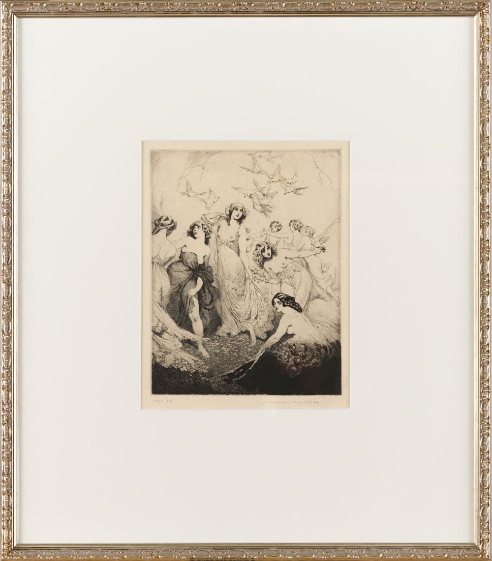 Norman Lindsay | SATYR AND NYMPHS | MutualArt