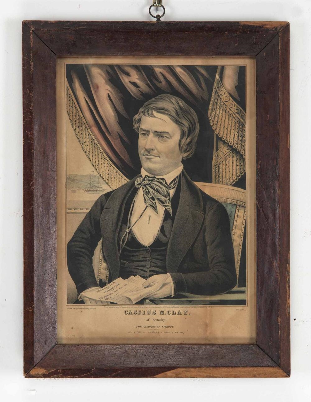 Nathaniel Currier | Cassius Clay (abolitionist) hand-colored lithograph ...