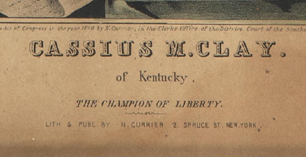 Nathaniel Currier | Cassius Clay (abolitionist) hand-colored lithograph ...