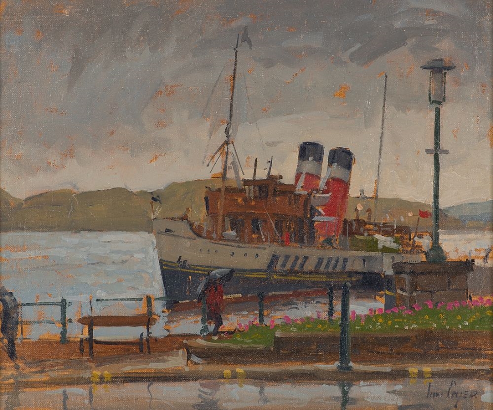 Ian Cryer | RED FUNNELLS ON THE STEAMSHIP | MutualArt
